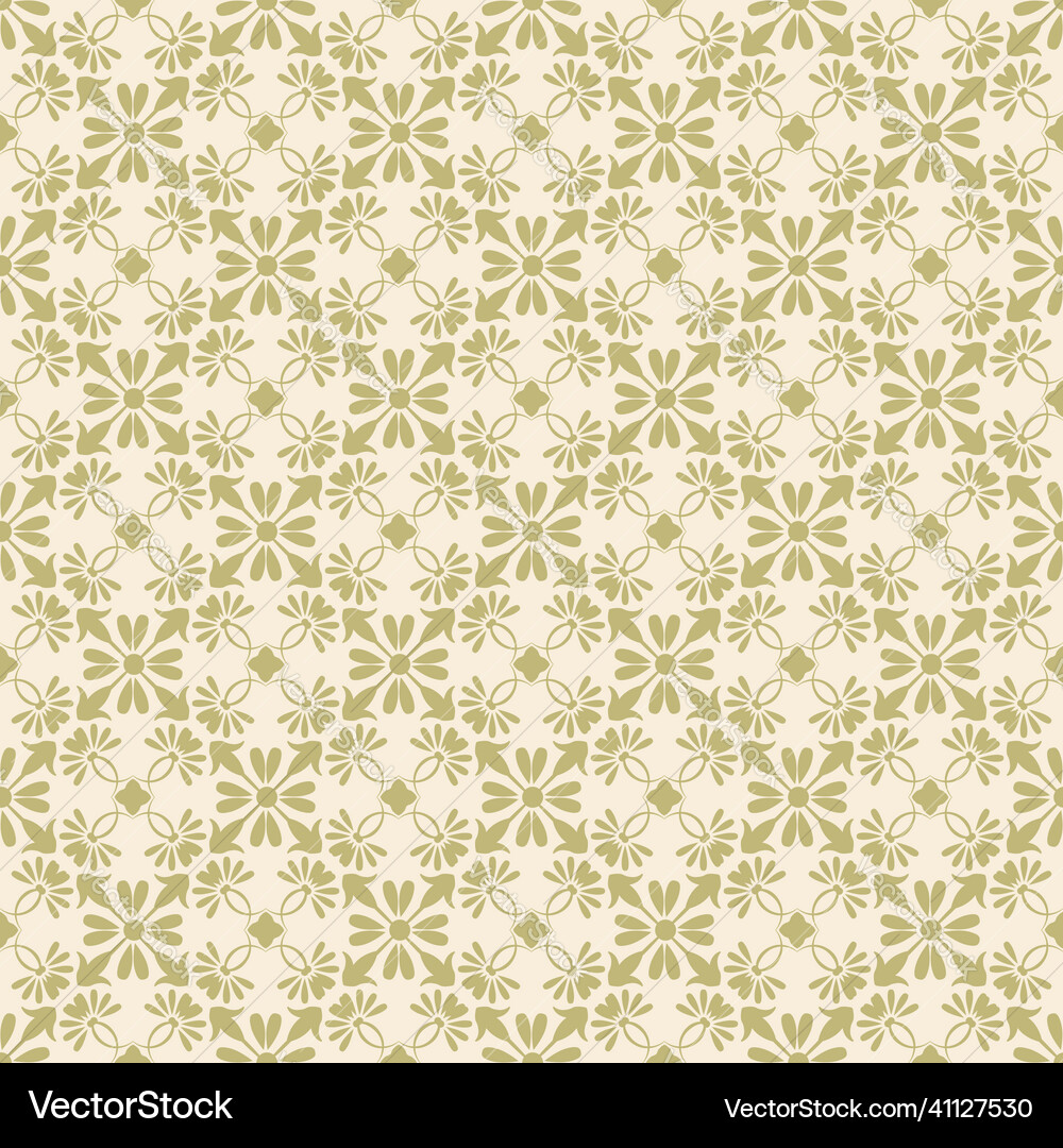 Beige background with beautiful gold ornament Vector Image