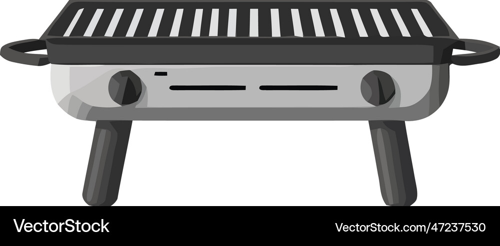 Grilled metal barbecue grill Royalty Free Vector Image