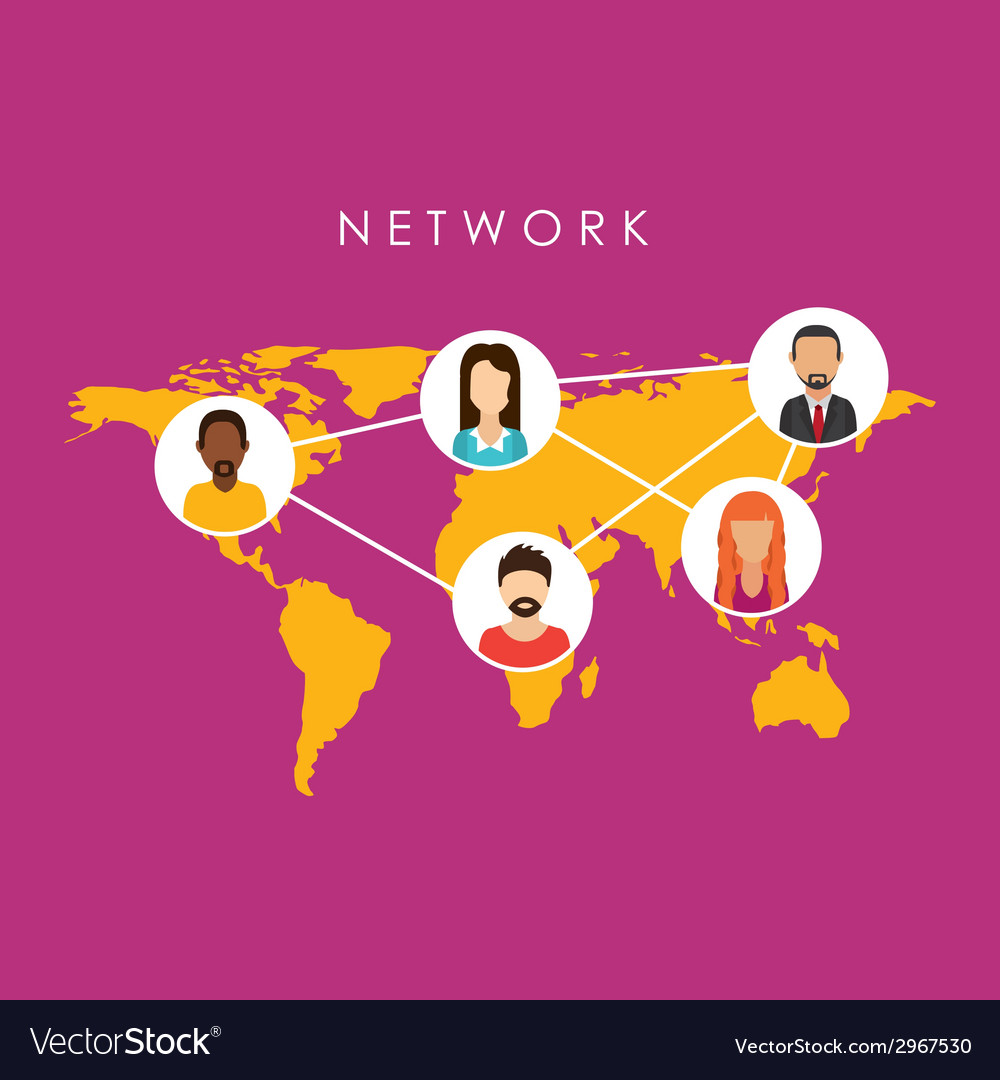 Network design Royalty Free Vector Image - VectorStock