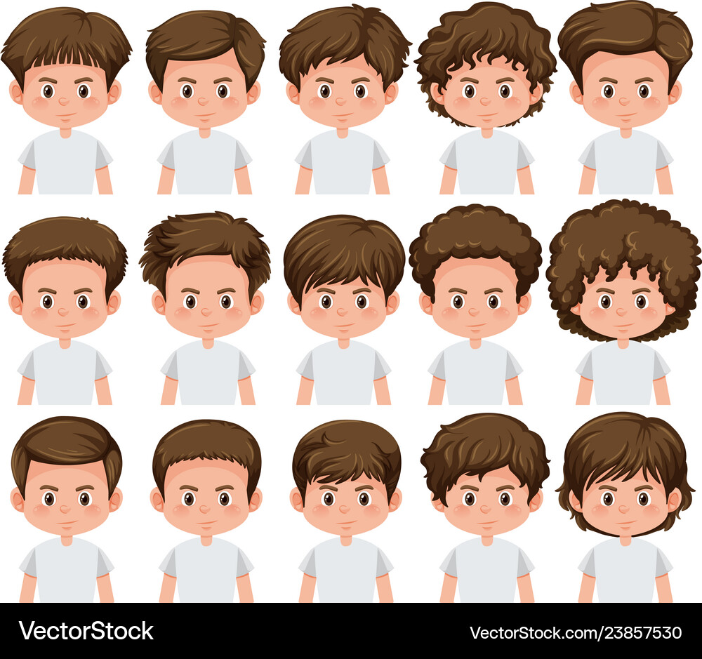 Set of different male character Royalty Free Vector Image