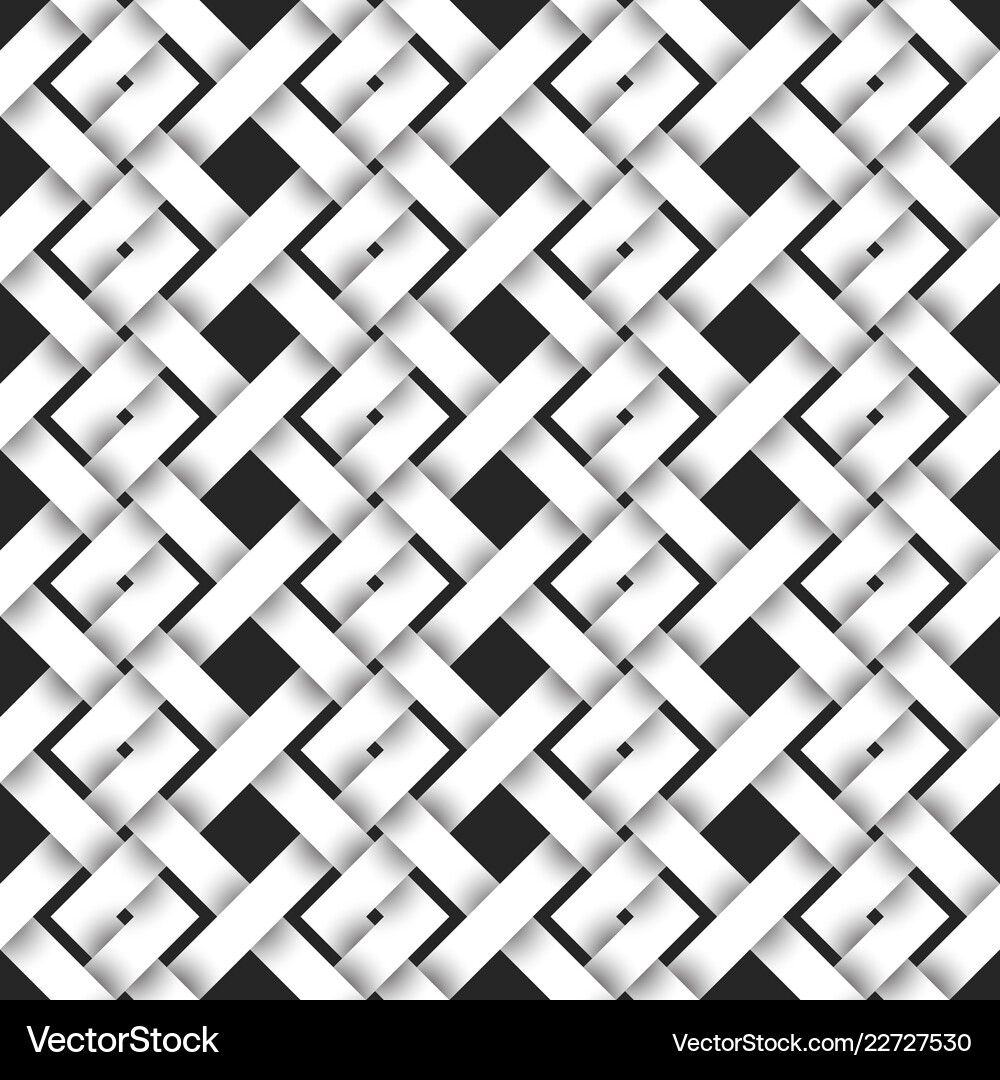 Volumetric seamless pattern of intertwined bands Vector Image