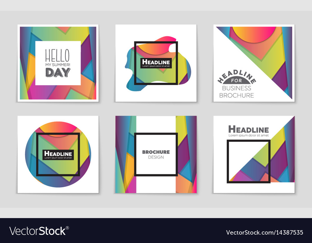 Abstract layout background set for art Royalty Free Vector