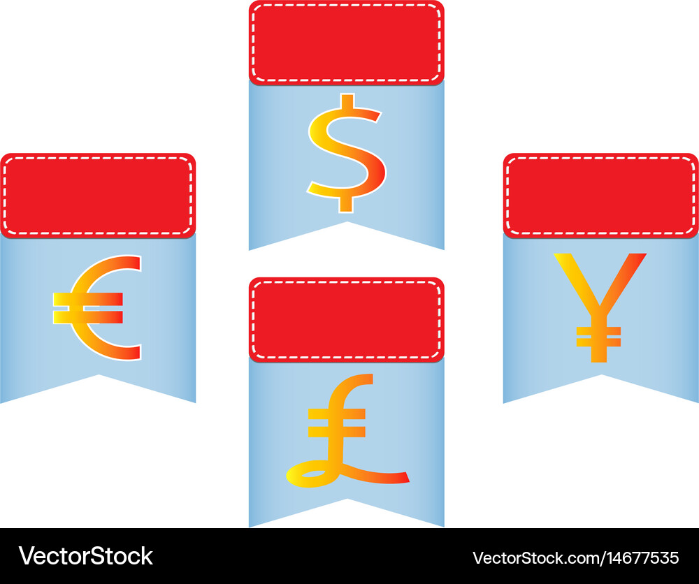 Banners with money symbol Royalty Free Vector Image