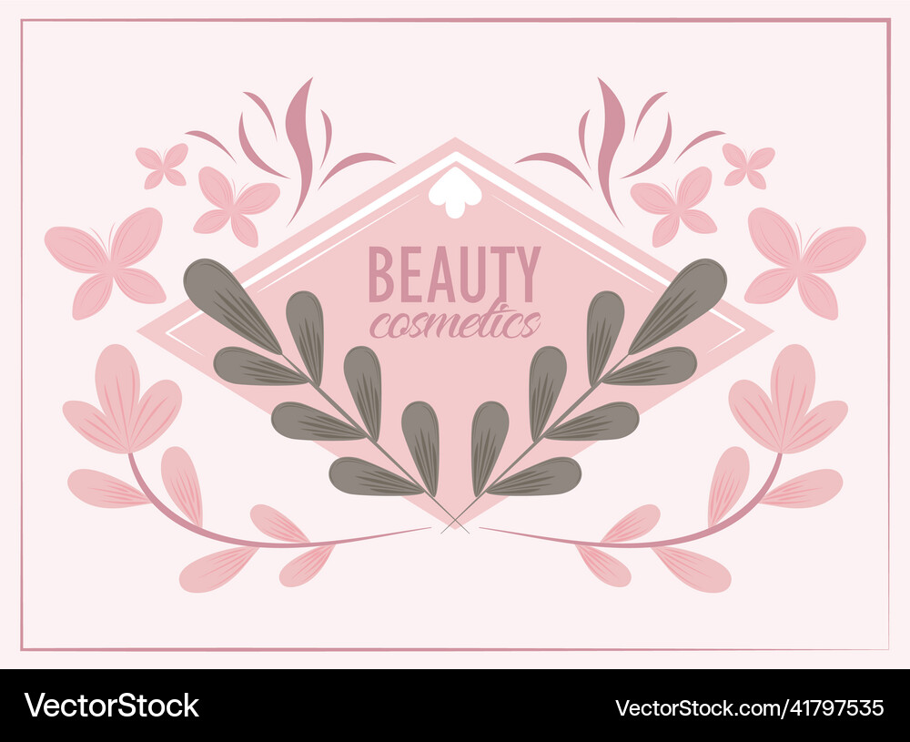 Beauty cosmetics nature Royalty Free Vector Image