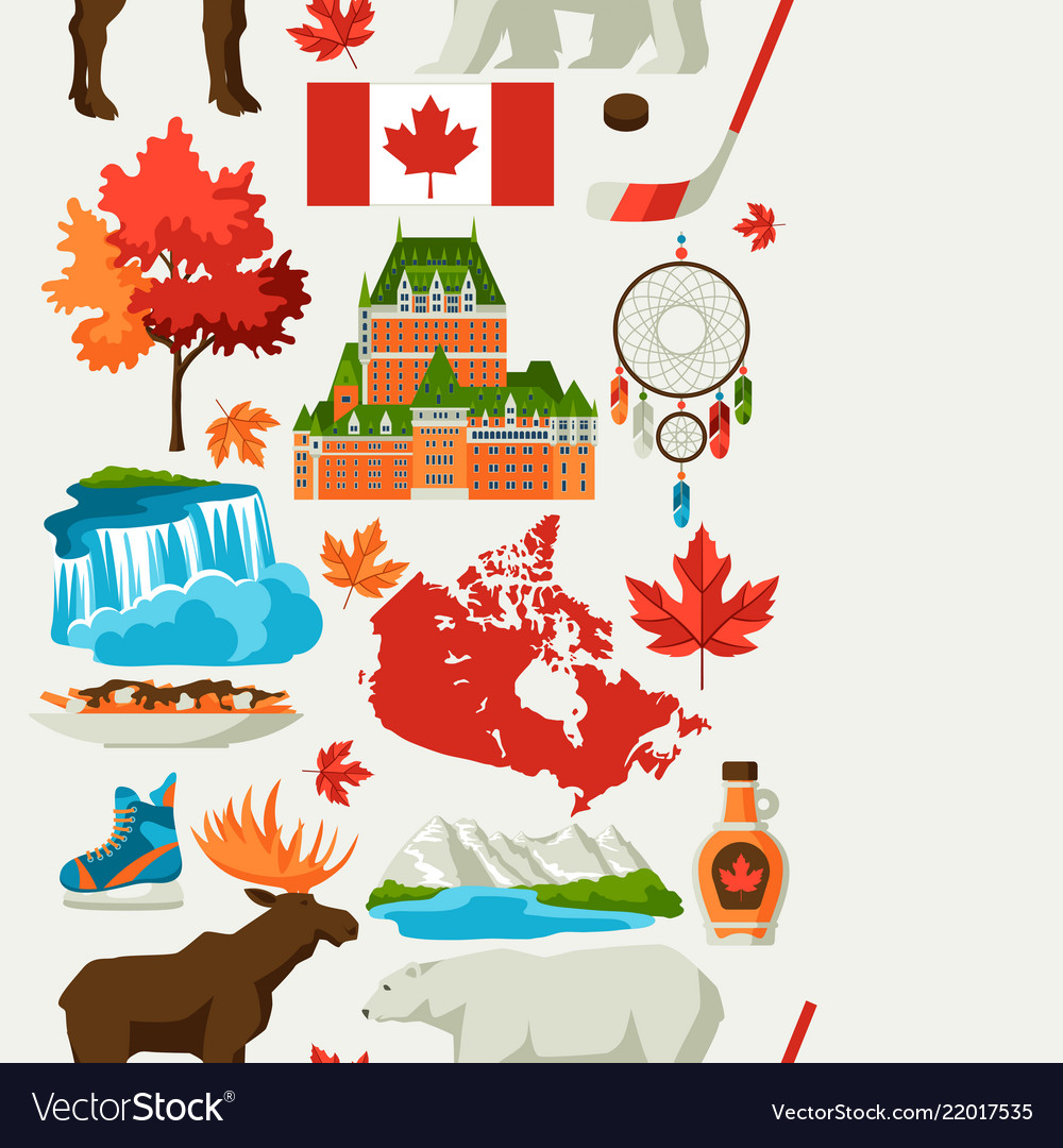 Canada seamless pattern Royalty Free Vector Image