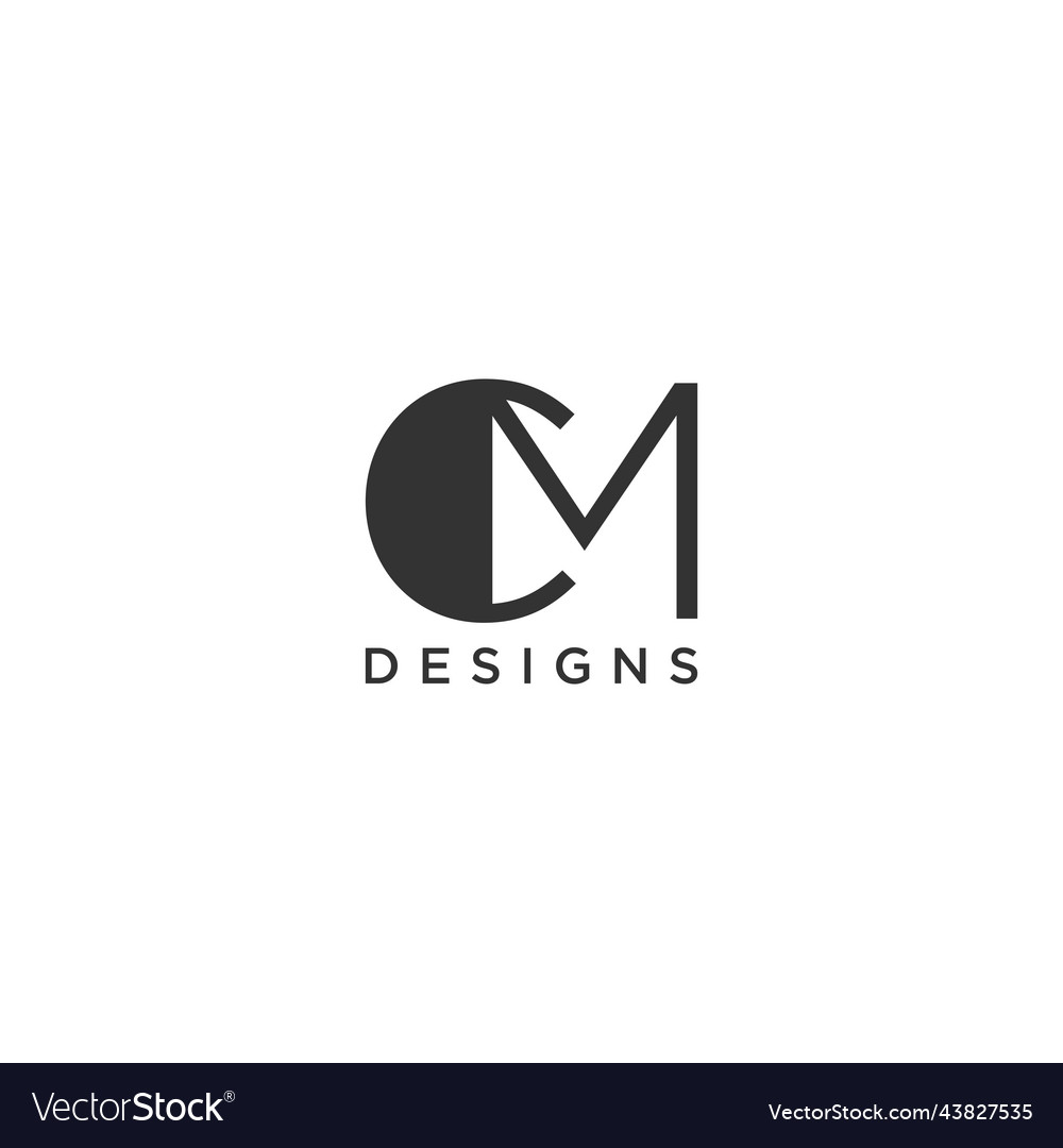 Cm creative logo design Royalty Free Vector Image
