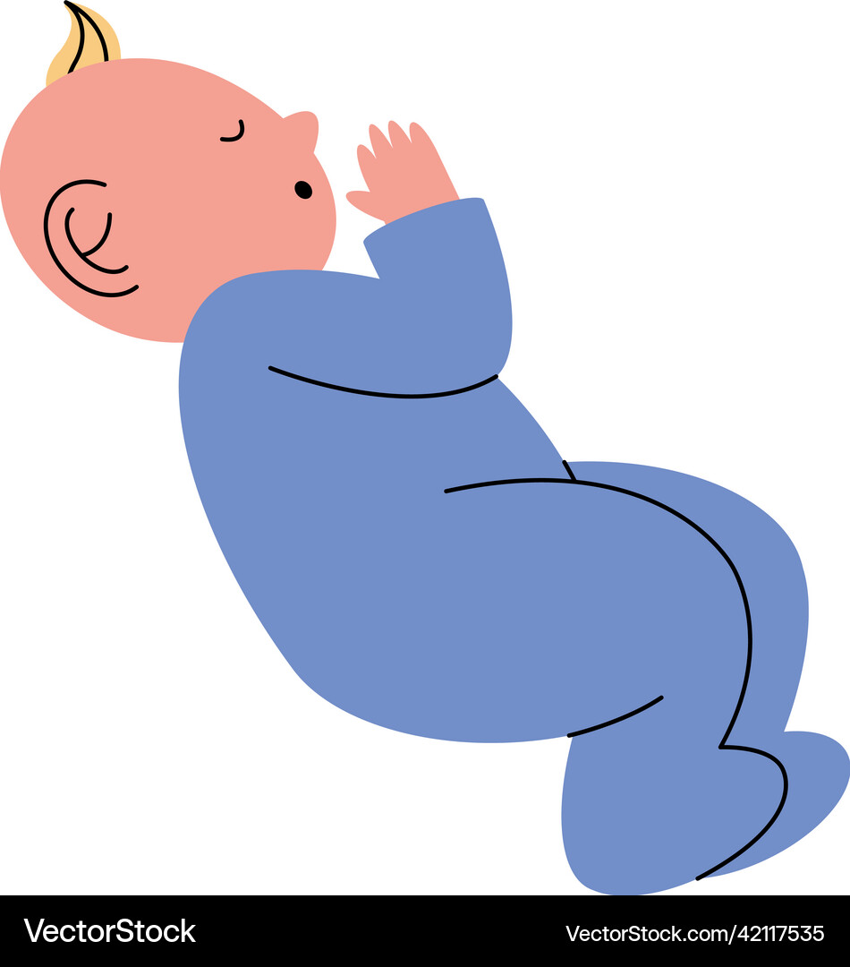 Cute little baby Royalty Free Vector Image - VectorStock