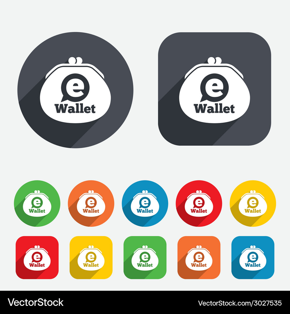 Ewallet sign icon electronic wallet symbol Vector Image