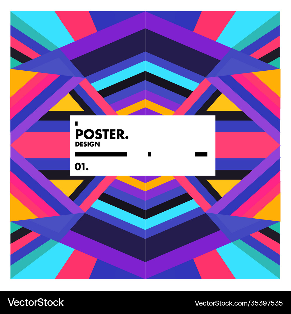 Geometric colorful pattern for poster and banner Vector Image