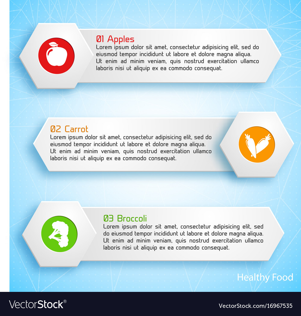 Healthy food infographic template Royalty Free Vector Image