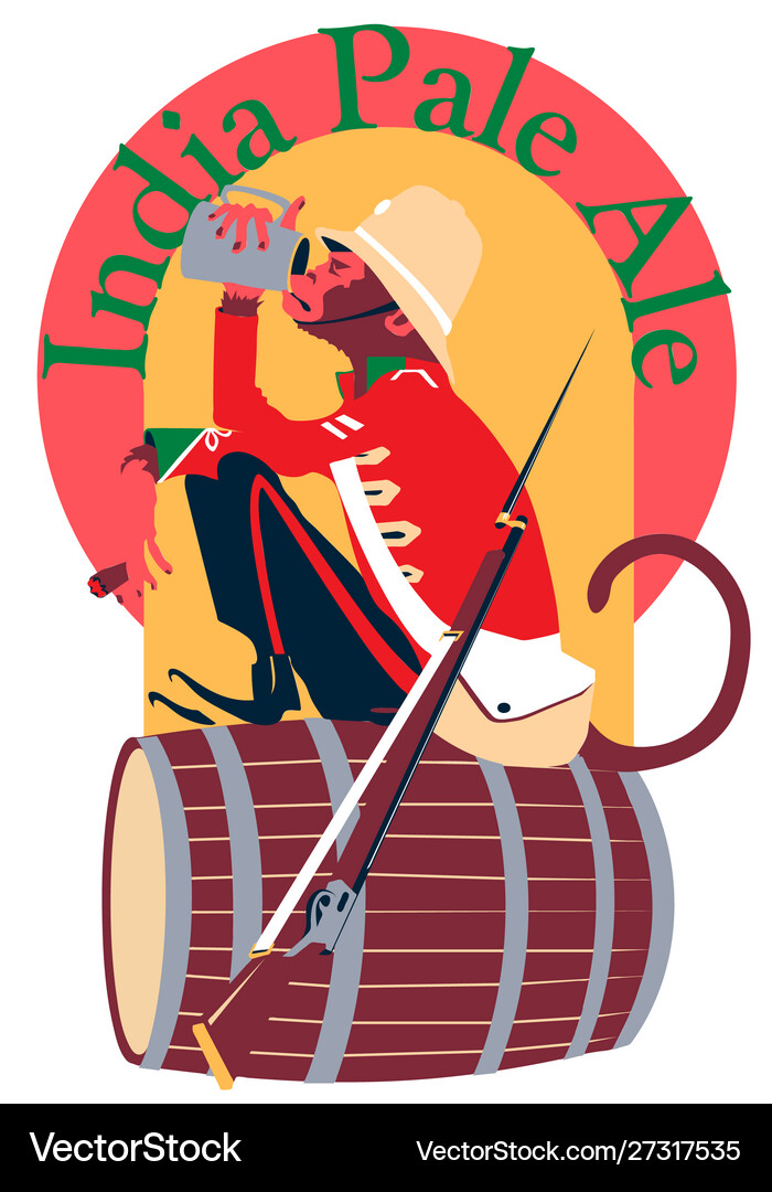 Ipa monkey label Royalty Free Vector Image - VectorStock