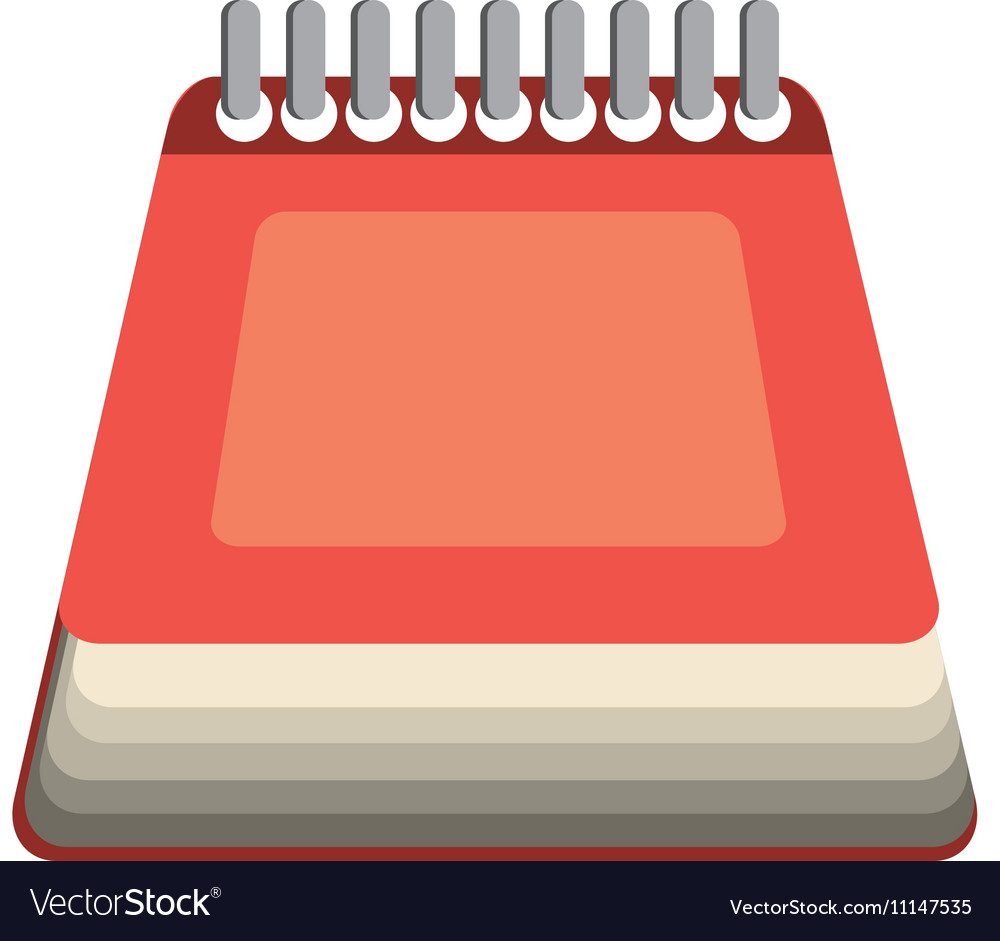 Notebook school isolated icon Royalty Free Vector Image