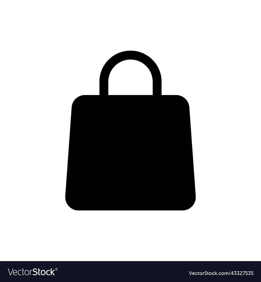 Shopping bag black glyph ui icon Royalty Free Vector Image