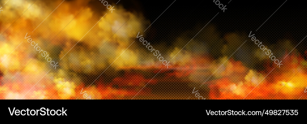 Yellow and orange toxic smoke cloud Royalty Free Vector