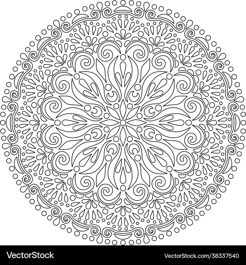 Figure mandala for coloring doodles sketch Vector Image