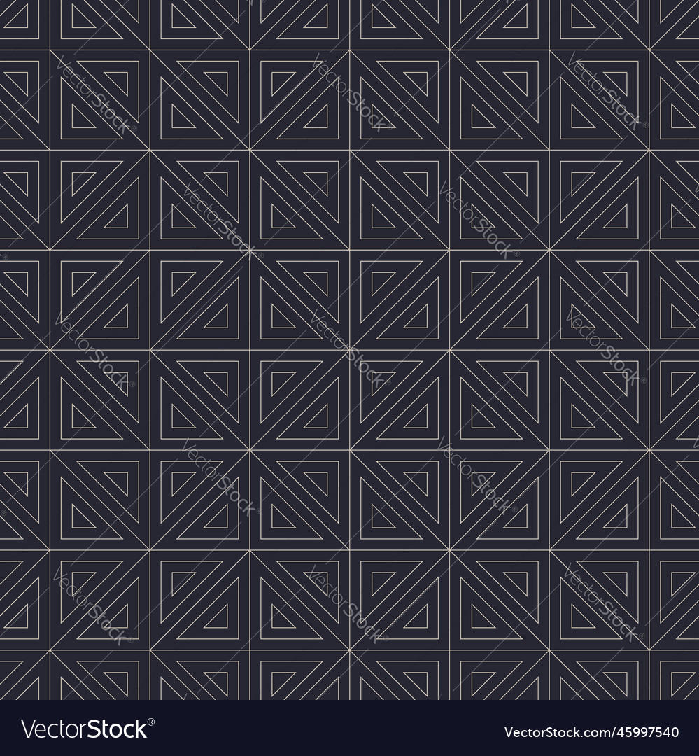 Geometric Complexity Outline Seamless Pattern Vector Image