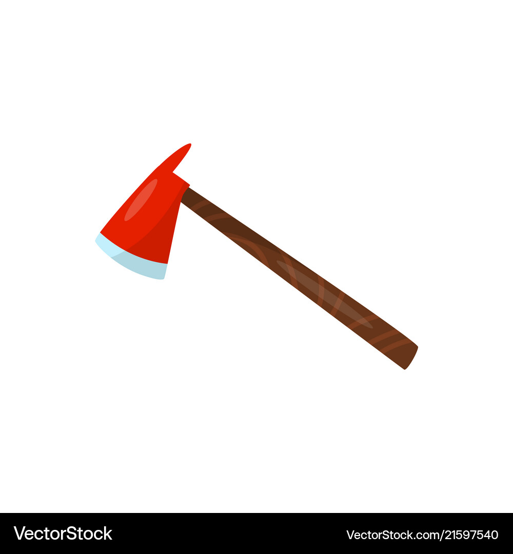 Red axe equipment of firefighter Royalty Free Vector Image