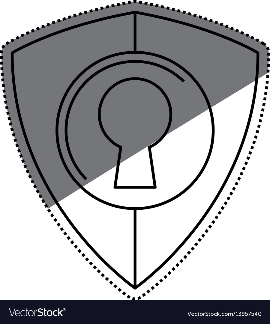Shield security abstract lock Royalty Free Vector Image