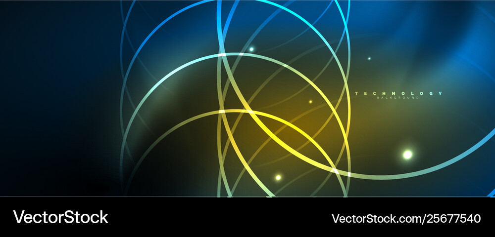 Trendy neon blue abstract design with waves Vector Image