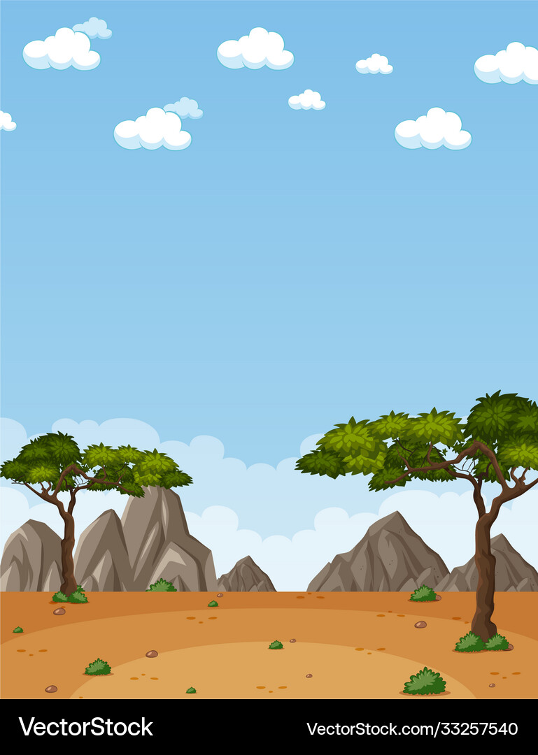 Vertical nature scene or landscape countryside Vector Image