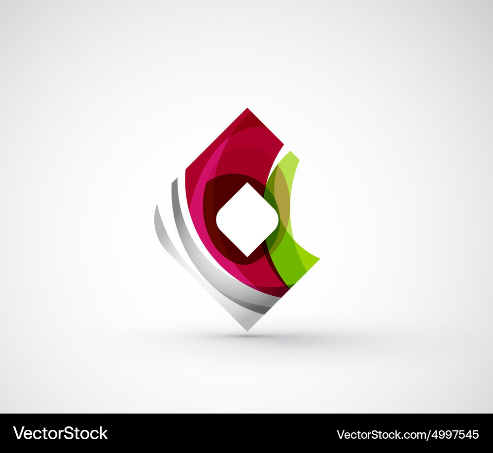 Abstract geometric company logo square rhomb Vector Image