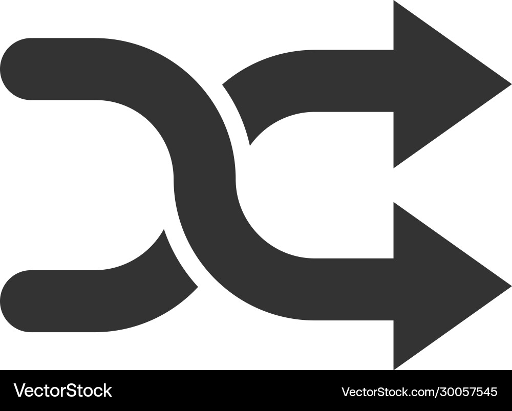 Arrows Shuffle Icon Royalty Free Vector Image Vectorstock