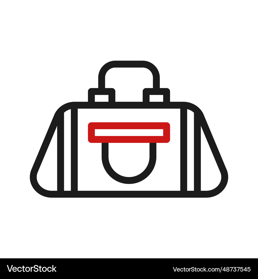 Backpack icon duocolor red black sport symbol Vector Image