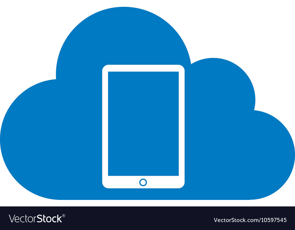 Cloud computing with cellphone icon Royalty Free Vector