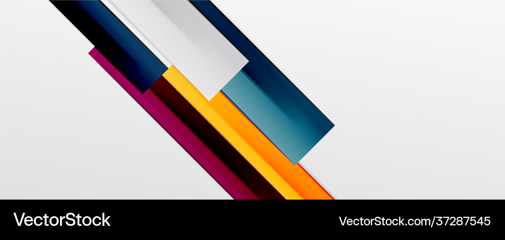Color abstract lines trendy geometric background Vector Image