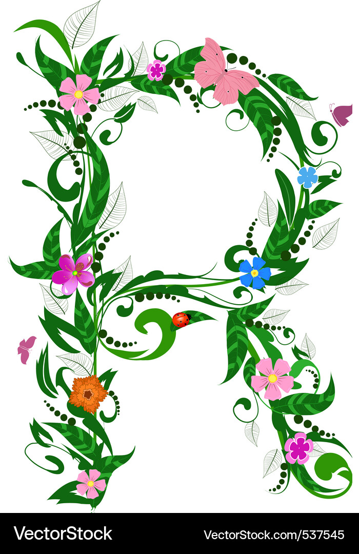 Cover letter flower Royalty Free Vector Image - VectorStock
