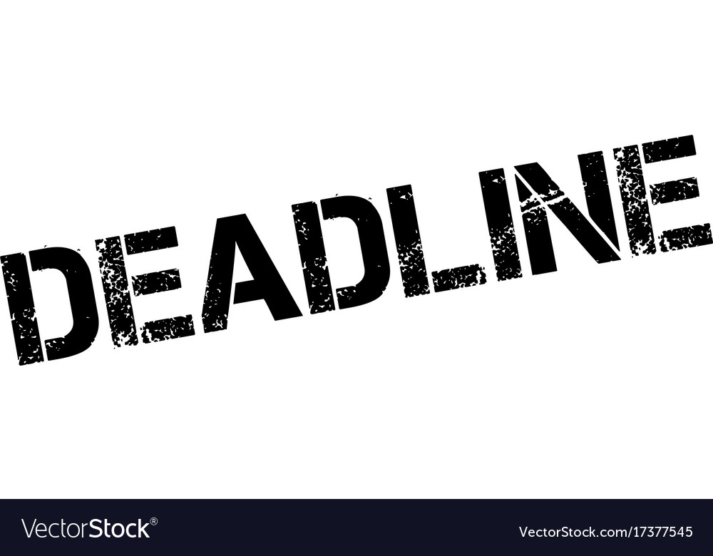 Deadline rubber stamp Royalty Free Vector Image