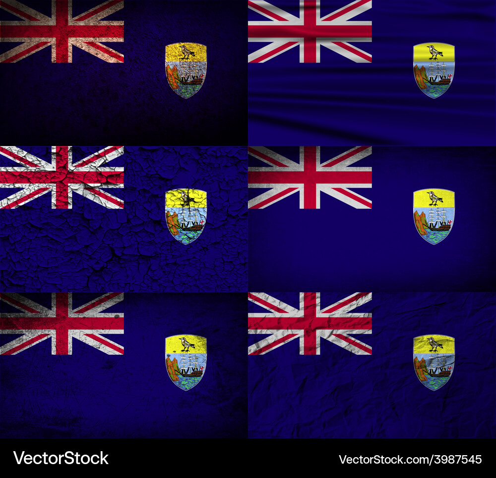 Flag of saint helena with old texture Royalty Free Vector