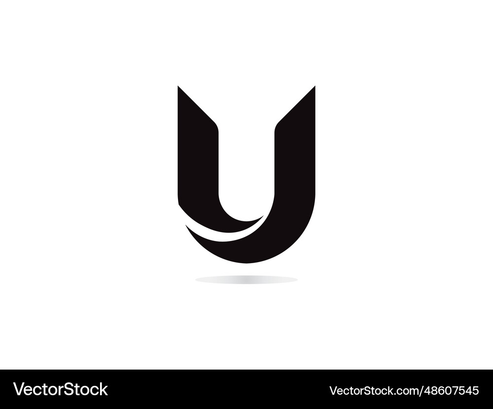 Letter U Logo Template - Minimalist Style Vector Image