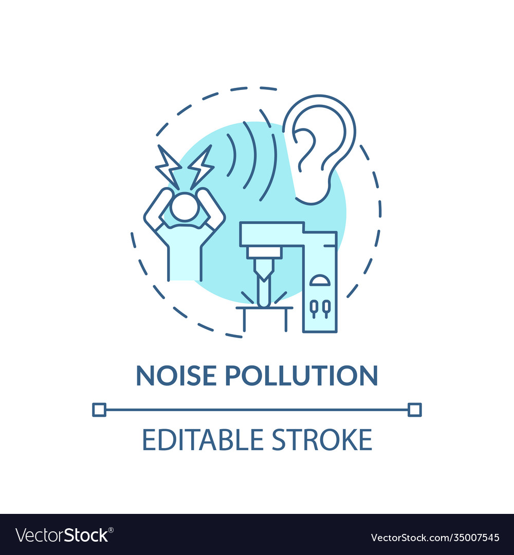 Noise pollution concept icon Royalty Free Vector Image
