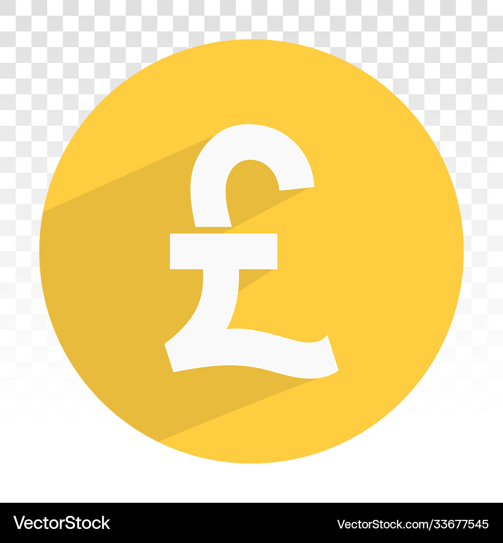 Pound currency sign or british sterling Royalty Free Vector