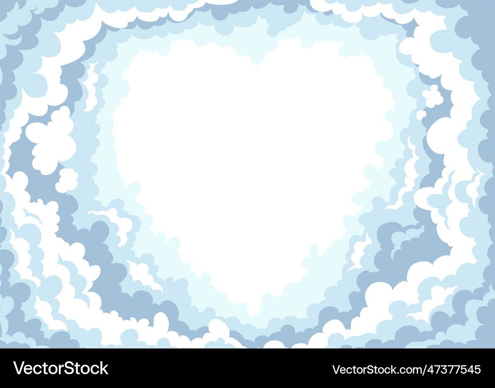 Sky with clouds on white background Royalty Free Vector