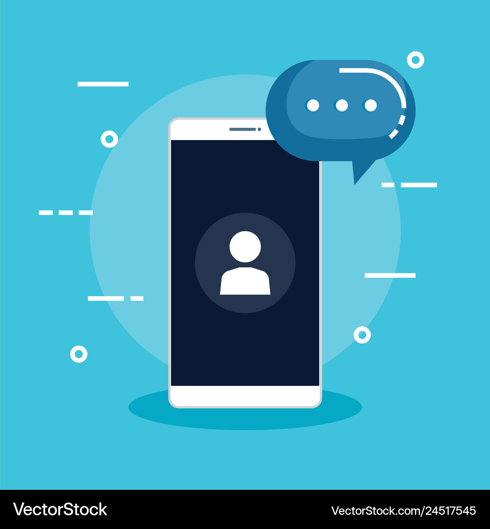 Smartphone with business marketing Royalty Free Vector Image