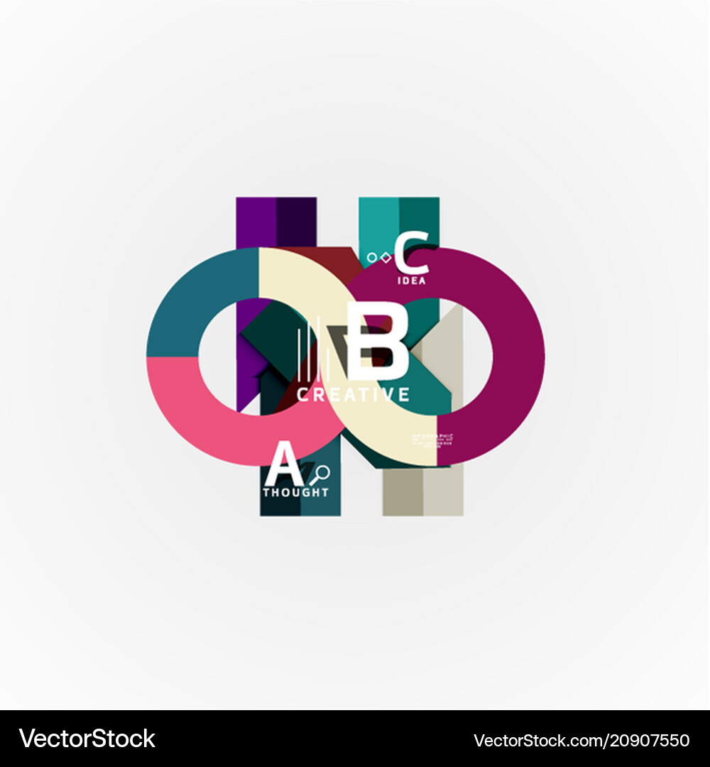 Abstract geometric option infographic banners a b Vector Image