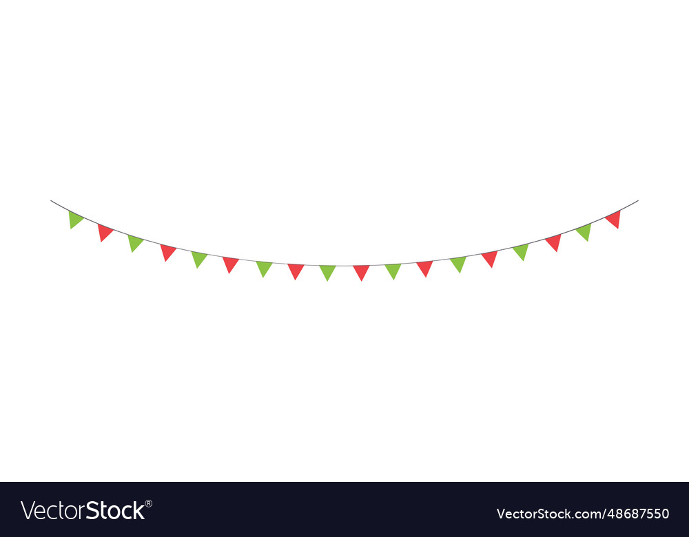 Christmas bunting pennant flag garland Royalty Free Vector