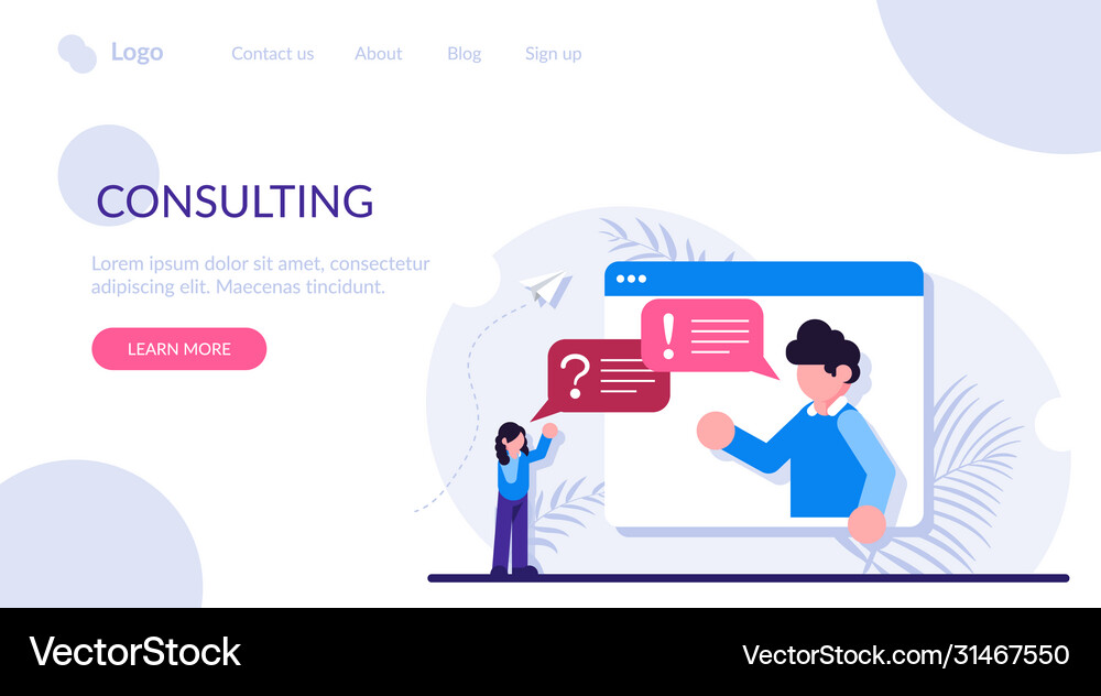 Concept consulting service for business Royalty Free Vector