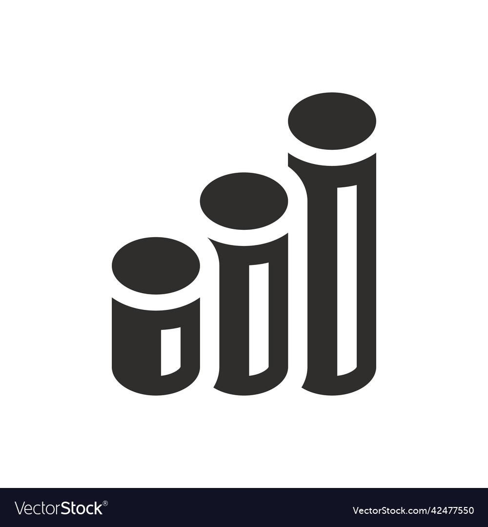Cylinders diagram icon Royalty Free Vector Image
