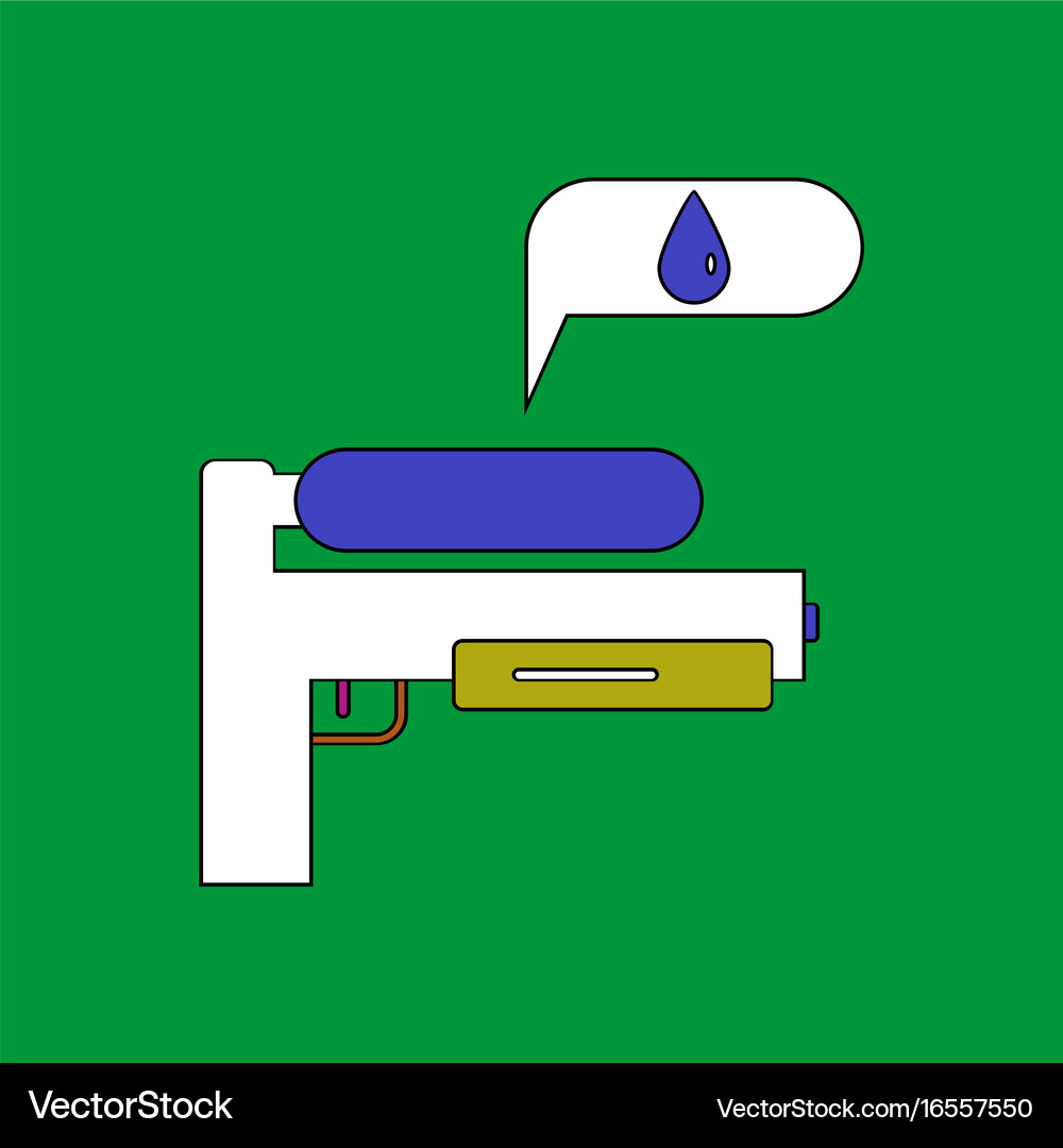 Flat icon design collection water gun Royalty Free Vector