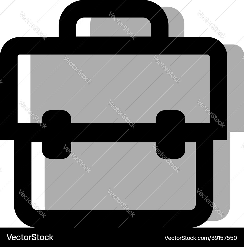 Grey business bag on a white background Royalty Free Vector