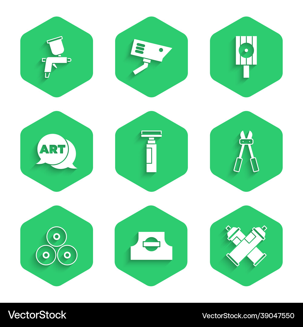 Set marker pen spray can nozzle cap paint spray Vector Image