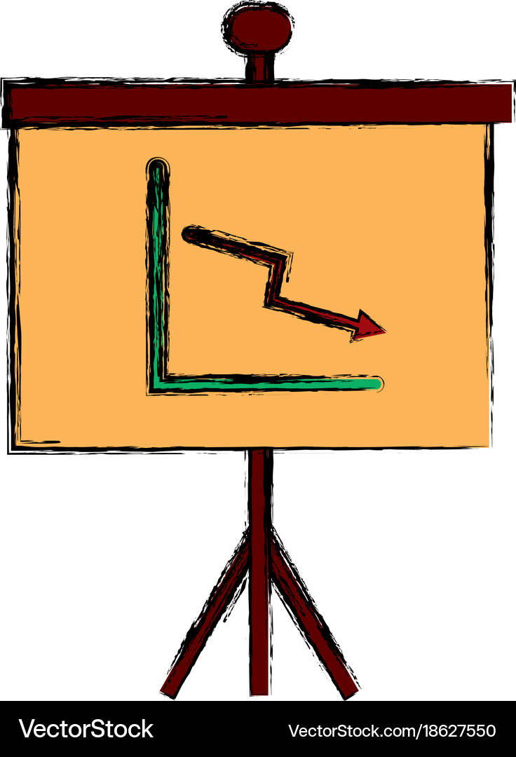 Statistics presentation board Royalty Free Vector Image
