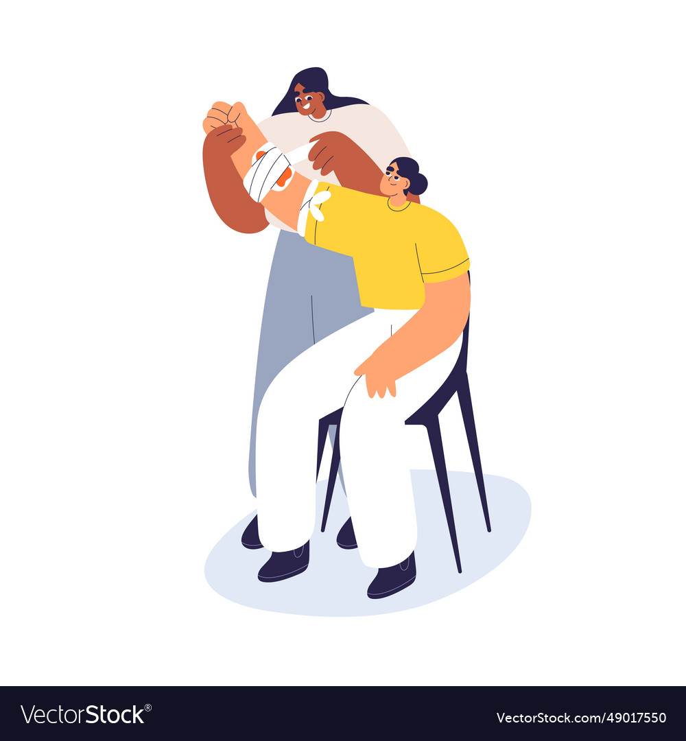 Stop bleeding first aid emergency help Royalty Free Vector