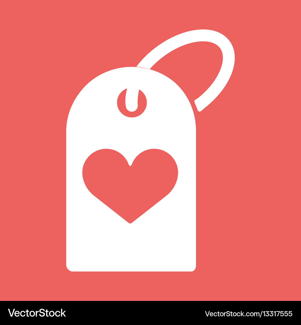 A heart icon with shopping label Royalty Free Vector Image