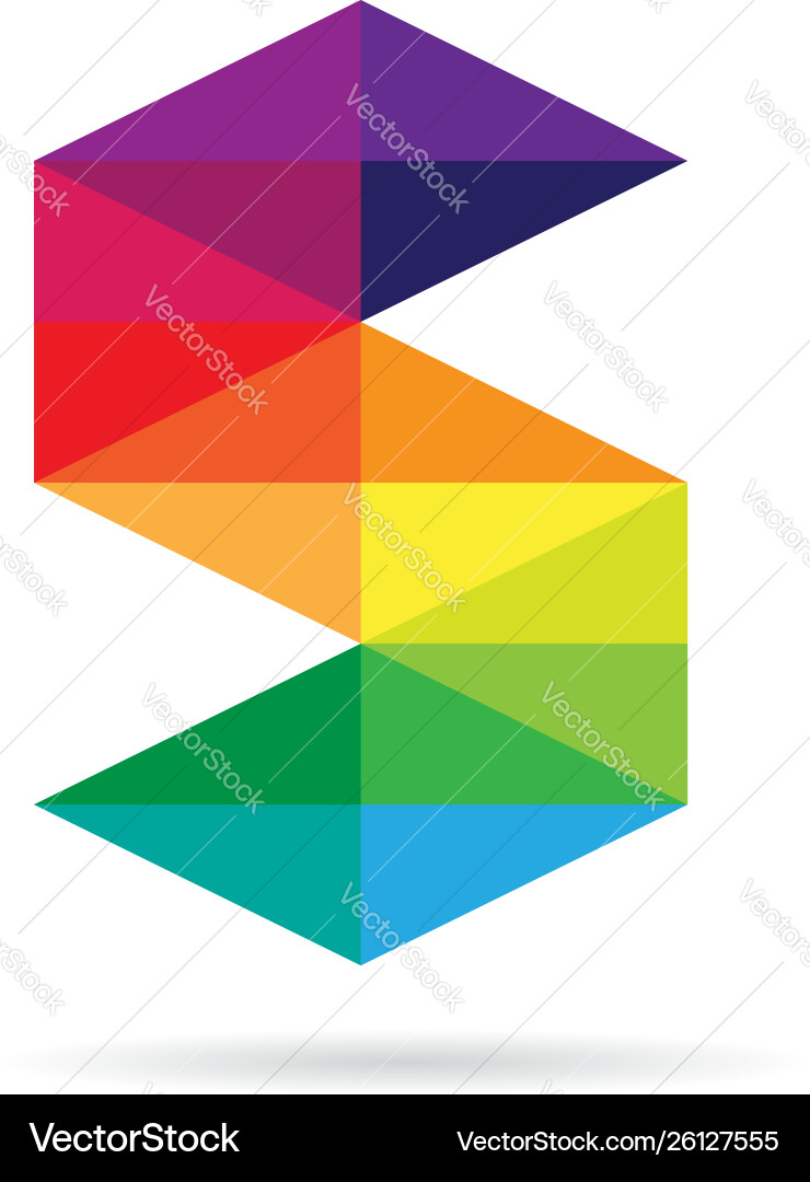 Abstract geometric colorful s letter logoprint Vector Image