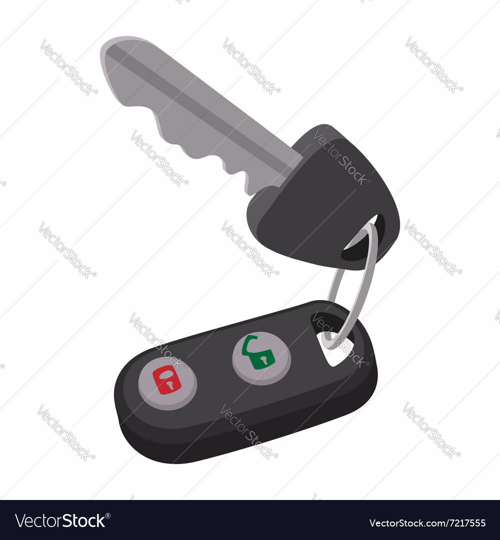 Auto key with remote control Royalty Free Vector Image