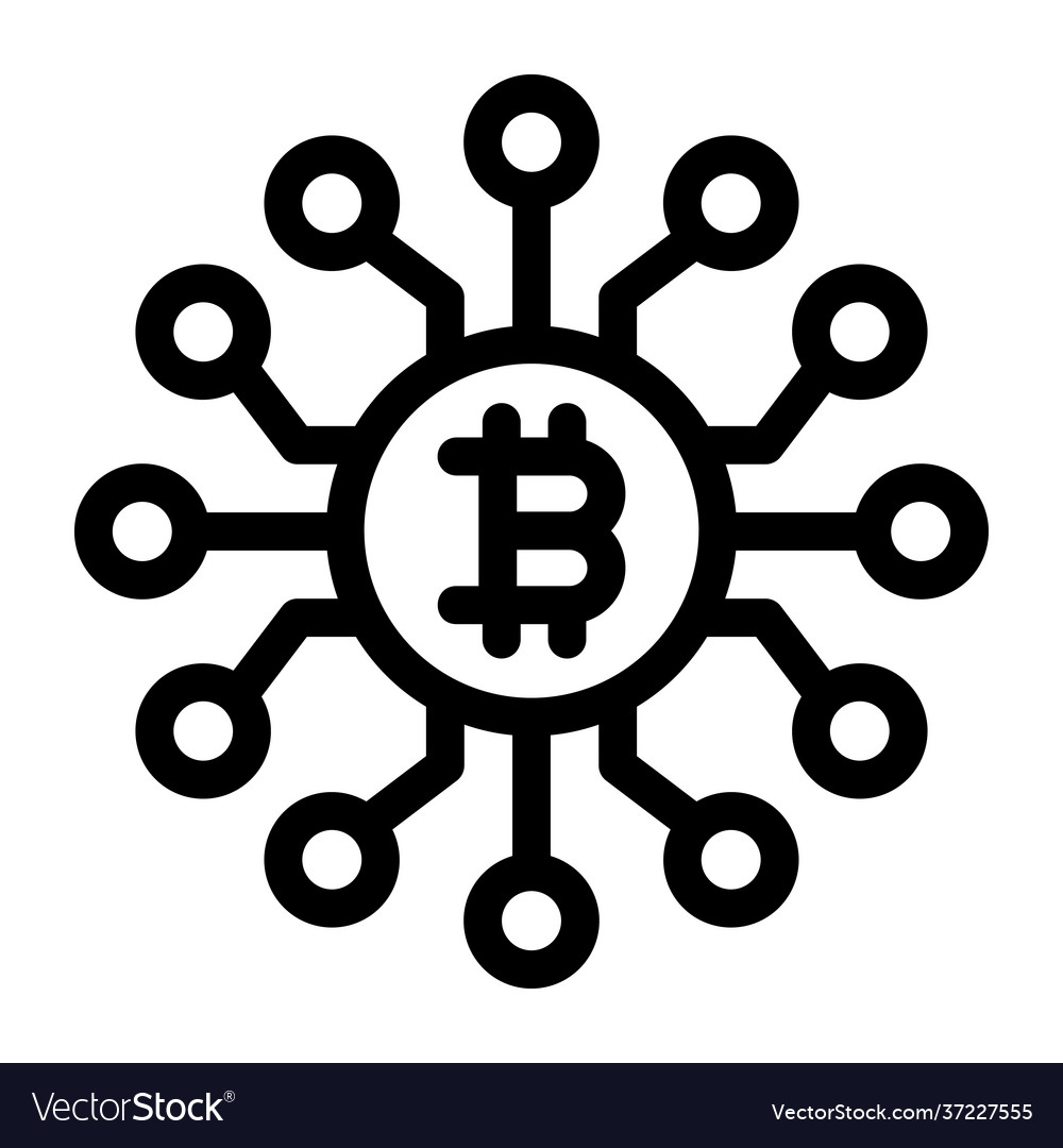 Btc network Royalty Free Vector Image - VectorStock